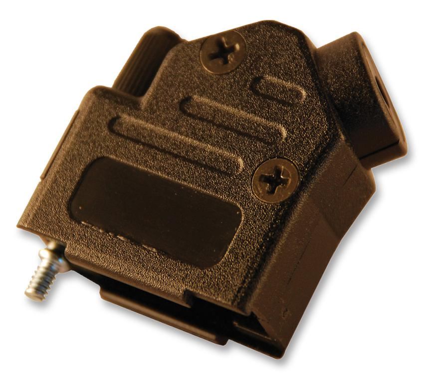 Backshell for DE, 9 Way, 45°, Polycarbonate — StampyTools