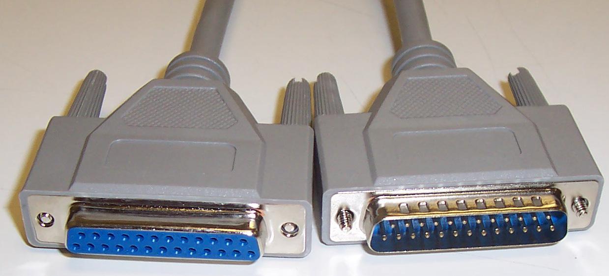 25 Pin D-Sub (DB25) Male to Female RS232 Serial Lead, 5m — StampyTools