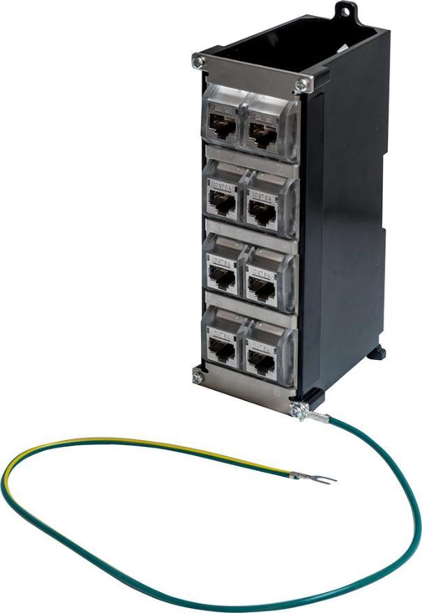 8 Port DIN Rail Keystone Cat6a Coupler Panel — StampyTools