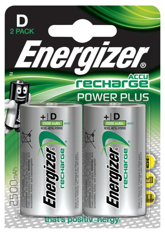 NiMH Rechargeable D Batteries 2500mAh - 2 Pack — StampyTools