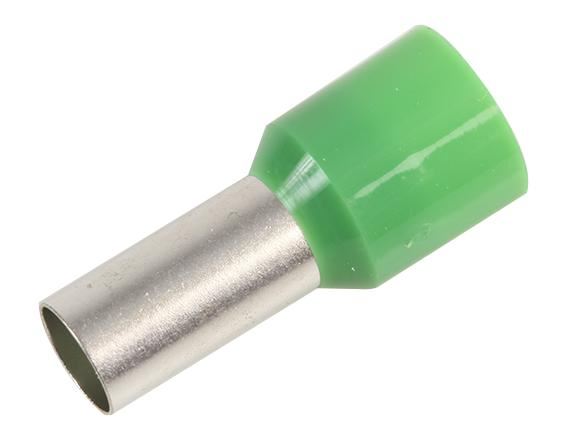 German Colour Coded Bootlace Ferrules, 16mm2, 12mm Pin Length, Green ...
