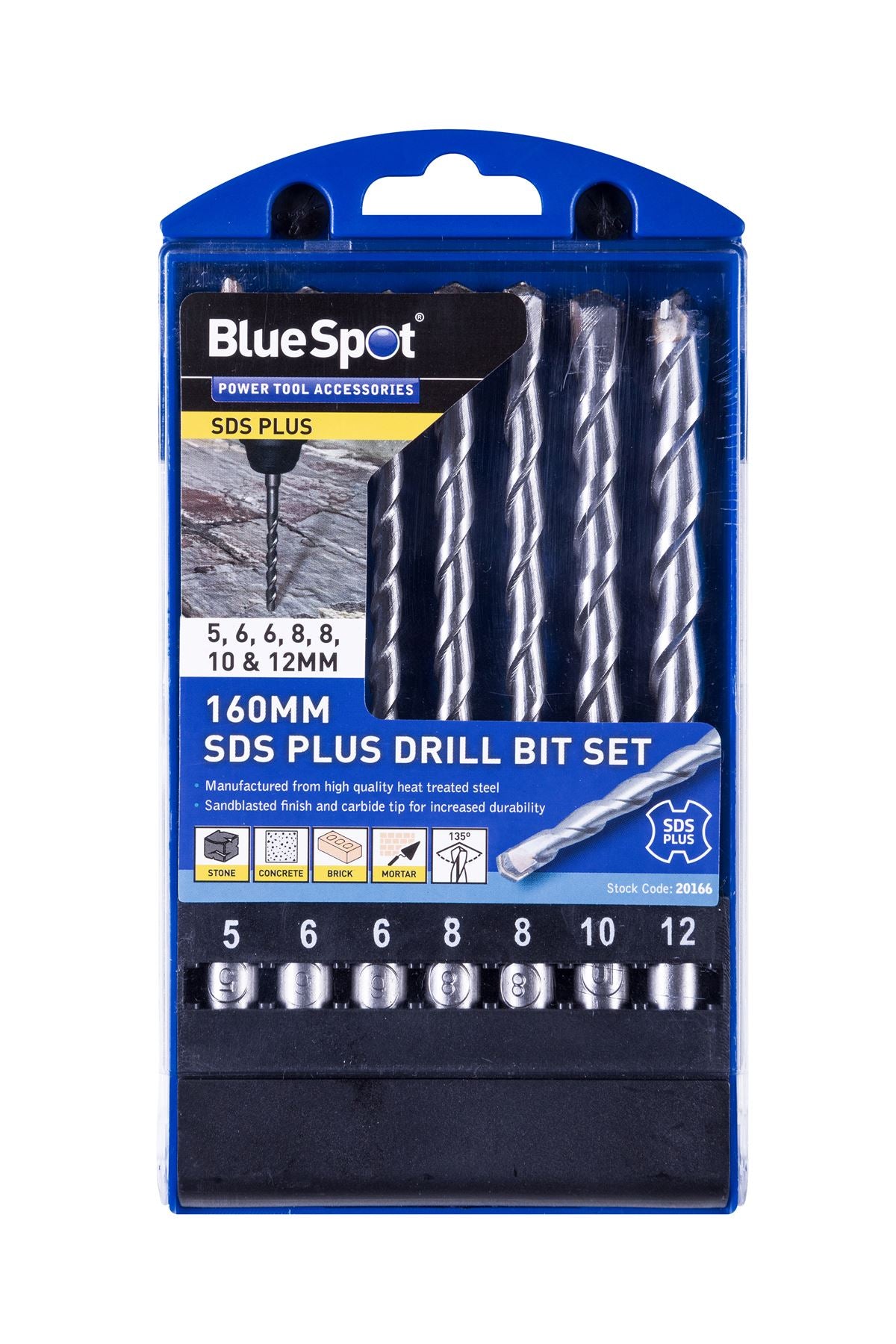 7 PCE 160mm SDS Plus Drill Bit Set (5-12mm) — StampyTools