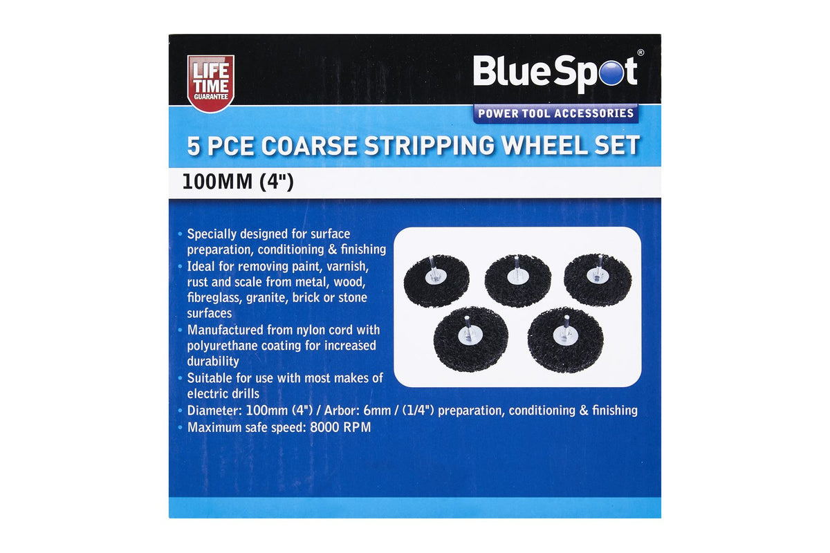 5 PCE 100mm (4") Coarse Stripping Wheel Set — StampyTools